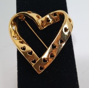 Avon | Jewelry | Vintage Avon True Hearts Gold Pin Brooch | Poshmark